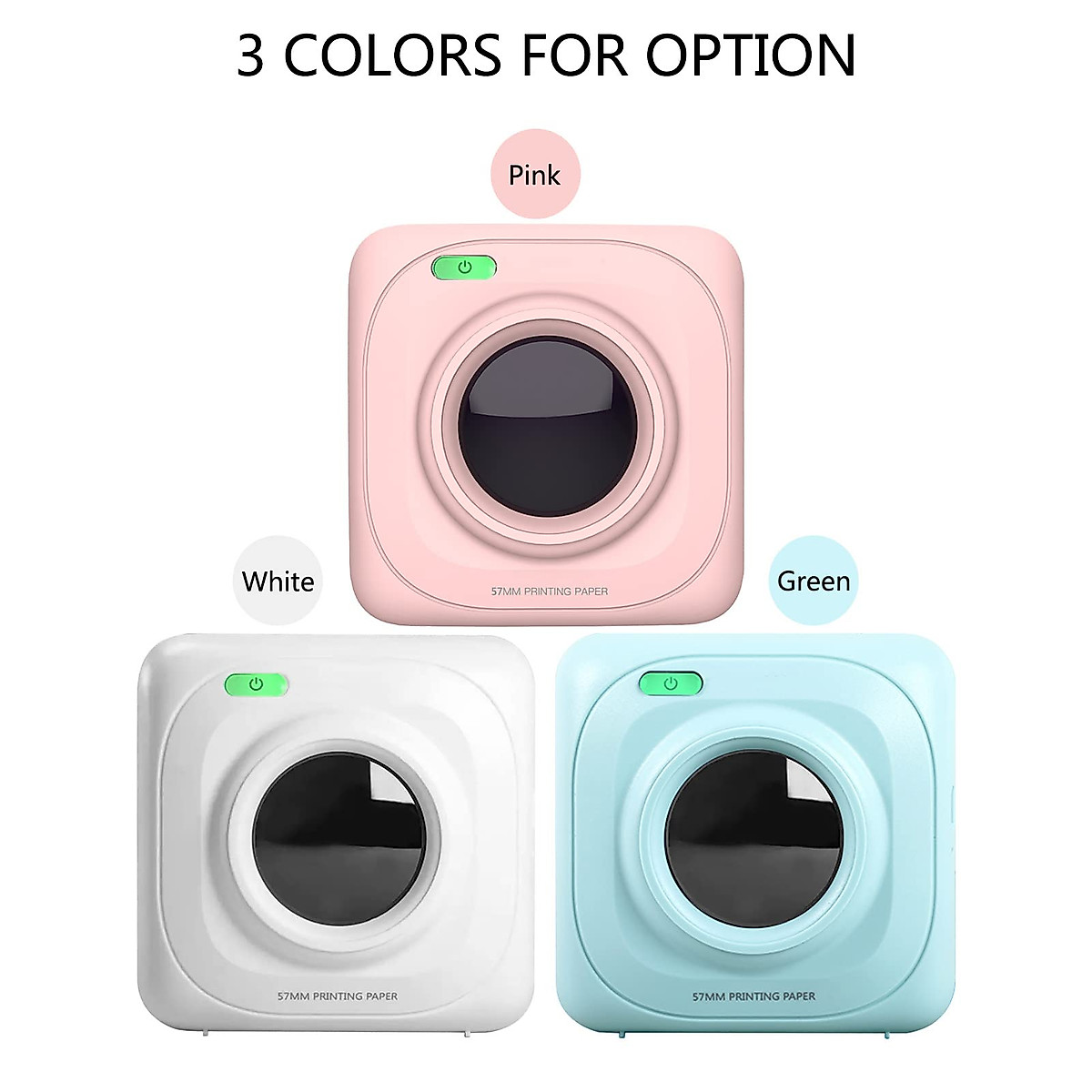 BISOFICE PAPERANG Pocket Printer BT Wireless Thermal Printer Portable Mobile Printer 200dpi for Photo Picture Receipt Memo Note Label Sticker Compatible with Android iOS Windows Mac