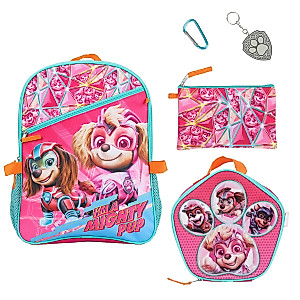 Bioworld PAW Patrol: A Mighty Movie 5-Piece Toddler Girl Backpack Set