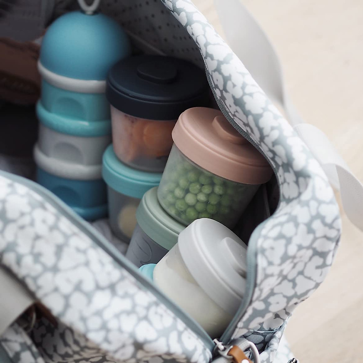 BEABA Clip Containers, Baby Food Storage Containers with Lid, Store Baby Food and Toddler Snacks, Writable Surface, Set of 8 (Large)