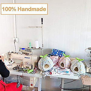 Handmade Sleeping Bag Pouch Hideout Cave Habitat for Hedgehog Guinea Pig Hamster Ferret Squirrel Small Animal Bed Nest House Cage Portable Big Cushion (Pink)