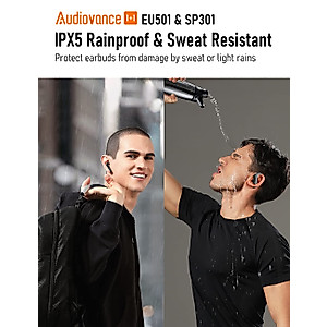Audiovance 2 Sets Wireless Earbuds Bluetooth Headphones Ideal Gifts, Euphony 501 & Speed 301, 2 Sets Wireless Ear Buds for iPhone & Android (SPEU 501)