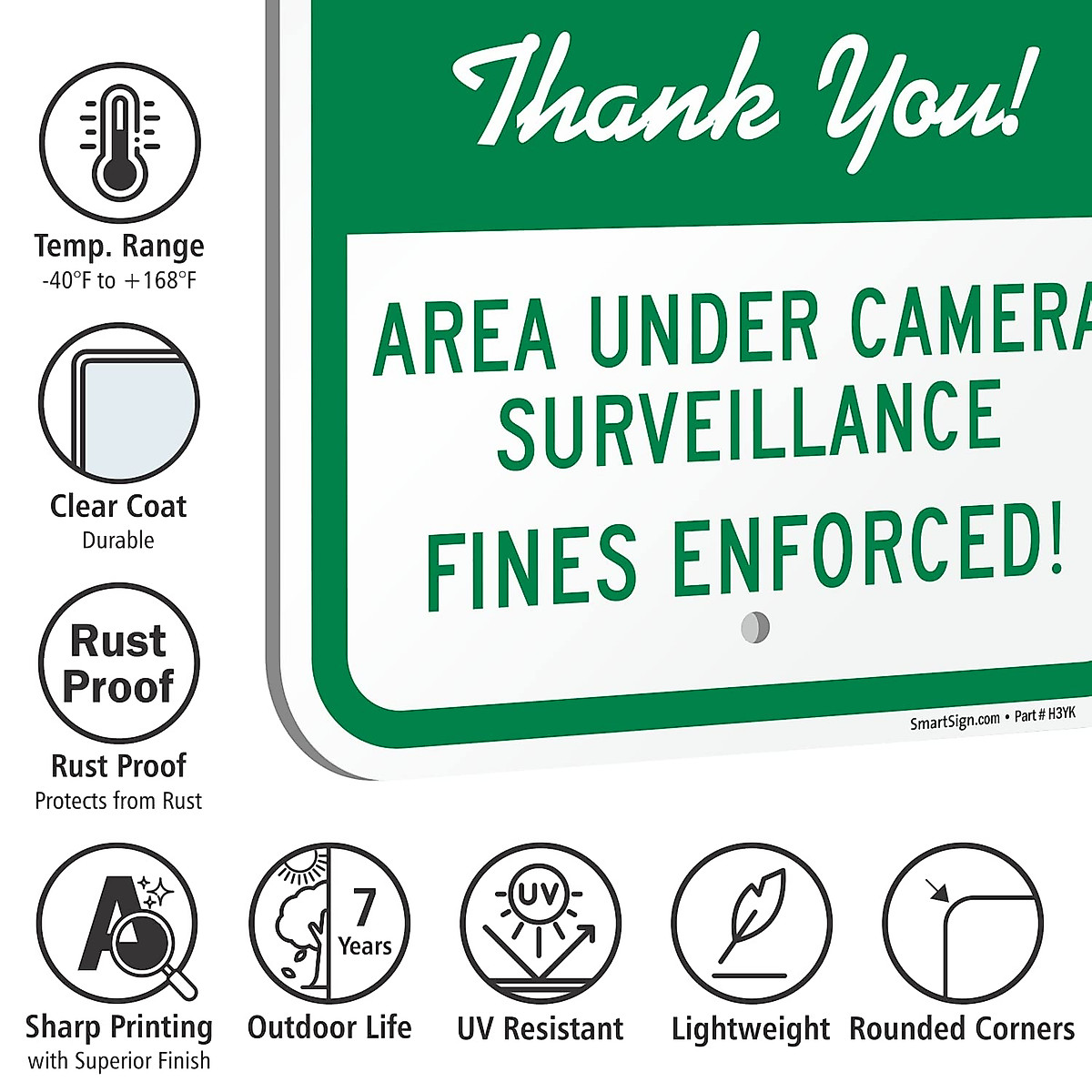SmartSign Please Pick Up After Your Pet Sign - 2 Pack, Area Under Surveillance Sign, 18 x 12 inch, 2mm Thick Aluminum Composite, Green and White, Made in USA