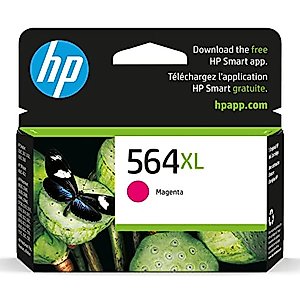 Original HP 564XL Magenta High-yield Ink | Works with DeskJet 3500; OfficeJet 4620; PhotoSmart B8550, C6300, D5400, D7560, 5510, 5520, 6510, 6520, 7510, 7520, Plus, Premium, eStation Series | CB324WN