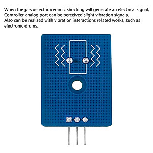 6Pcs Piezo Analog Ceramic Vibration Sensor Module Controller Piezoelectricity 3.3V/5V Electronic Components Supplies Sensor Board