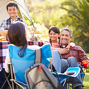 Four Seasons Courtyard 6-Pack Lightweight Folding Lawn Chair with Cupholder for Camping