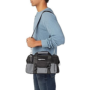 Amazon Basics 65 Piece Home Basic Repair Tool Kit Set With Bag, Silver, Black