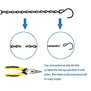 YINGFENG 10 Pack 9.5 Inch Black Hanging Chains, Garden Plant Hangers, for Hanging Bird Feeders, Billboards, Chalkboards, Basket, Planters, Lanterns, Wind Chimes and Decorative Ornaments Etc