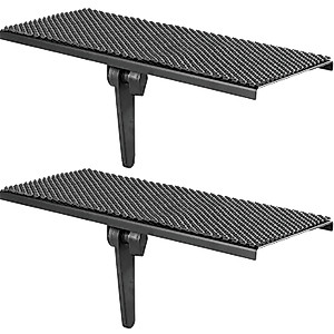WALI TV Top Shelf 2 Packs, Monitor Shelf Mount Metal 12 x 5 Inch Flat Panel for Streaming Devices, Media Boxes, Speakers and Home Decor (TSH001-2), Black