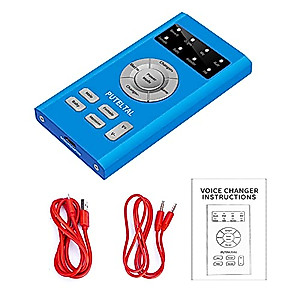 PUTELTAL Adjustable Gaming Voice Changer Disguiser for PS4/Xbox one/S/X/PS5/Computer/Laptop/Smart Phone & More-Blue