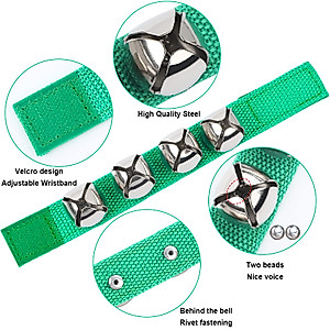 Augshy 24 Packs Shaker Musical Instruments for Kids, 12 Packs Egg Shaker and 12 Packs Wrist Hand Band Jingle Bells