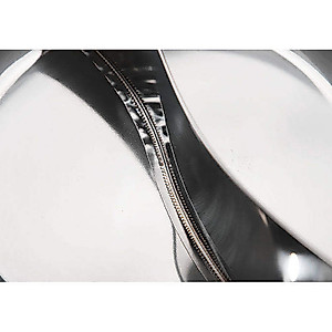 Gdrasuya10 Shabu Hot Pot, 12" Stainless Steel Pot Dual Site Divider with Glass Lid for 2-5 People