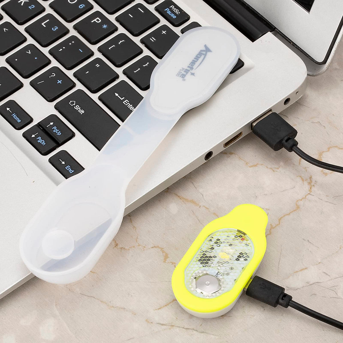 ALONEFIRE PL500 Nursing Night Light Clip on Flashlight USB Rechargeable Magnetic Nursing Light 3 Modes for Nurses Night Shift Nurse Essentials, Badge with Keychain Light, Built-in Battery (Yellow)