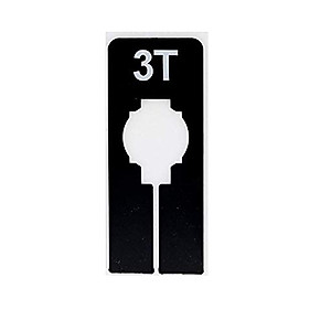 NAHANCO QSDBWKIT5, Black Rectangular Clothing Size Dividers with White Print for Baby/Kids, 3MOS – 4T, Kit of 10 (10 Sizes, 1 Piece Each)