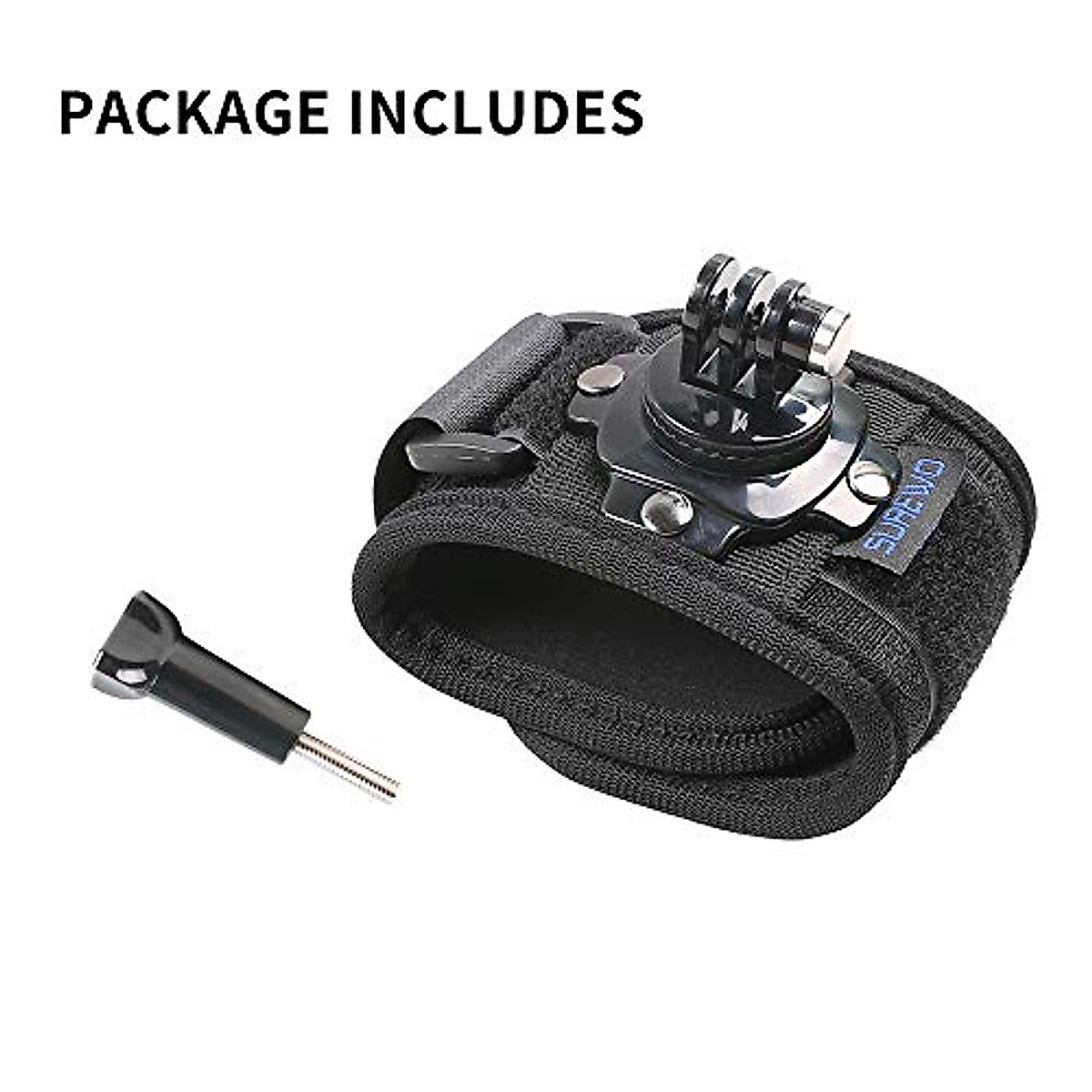 SKEZN 360 Degree Rotating Arm Mount Strap Wrist Strap Mount Compatible with go pro Hero 98765 Black,Wrist Strap Band Holder Cycling Mount for DJI Osmo Action,Xiaomi Yi and More