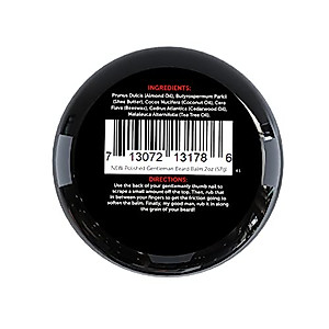 Beard Balm & Mustache Wax for Men - Beard Moisturizer with Organic Beeswax & Essential Oils - Hair Pomade & Hair Balm - Beard Polishes, Softener, Condition & Styling for Men's Grooming (2oz)