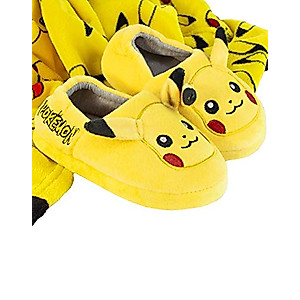 Pokemon Pikachu Slippers for Boys and Girls 3D Character Kid's Footwear 30 EU Yellow