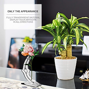 Gold Rose Display Stand Acrylic Rose Holder for Gold Dipped Rose Plastic Support Base for Single Stem Plated Rose Flower Rose Stand 2pcs