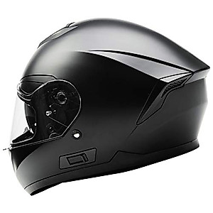 YEMA Helmet Motorcycle Full Face Helmet DOT Approved - YM-831 Motorbike Street Bike Racing Crash Helmet with Sun Visor for Adult, Men and Women - Matte Black,Medium
