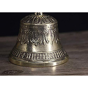 Tibetan Buddhist Meditation Bell and Dorje Set, Made in Nepal-100% Handmade 6.7 inches Dharma Objects Brass Bell for Home Decoration for Meditation, Prayer, Reiki, Clarity, Focus, Healing Dorje Set