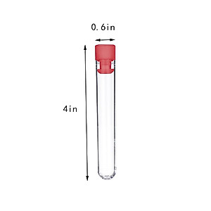 CTFRQC 10 Pcs Test Tubes, Clear Plastic Test Tubes with Caps for Scientific Experiments, Candy Beads Sample Storage, Kids Party Supplies, Halloween, Christmas (15 x 100mm)