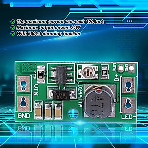 Jeanoko LD24AJTA PWM LED Driver High Power 6-25V 900mA Stable LED PWM Controller LED Constant Current Converter for LEDs