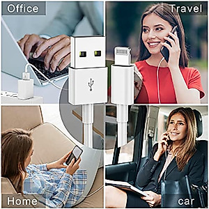 iPhone Charger 6ft 4Pack Apple Charging Cord [Apple Mfi Certified] Lightning Cable 6 Feet Long Cord,Fast iPhone Charging Cable for Apple iPhone 13 Pro Max/12 Mini/11/XR/Xs/X/8/7/6 Plus/5/iPad Air