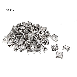 uxcell 35 Pack, M5 Cage Nut, 304 Stainless Steel for Server Shelf Cabinet