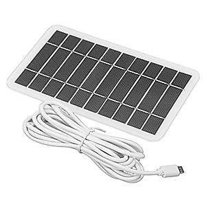 Solar Panel Charger,2W USB Mini Solar Panel, 5V Polysilicon Low Power Electrical Appliances Solar Charger with 9.8 Foot USB Cable, for Mobile Phone, Water Pumps, Street Lights etc, 2W USB Mini S