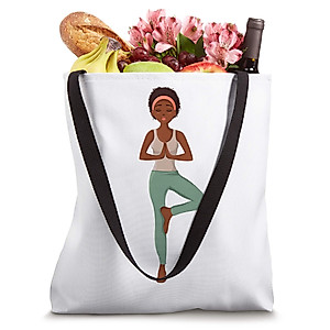 Yoga / Meditation - African American Woman Tote Bag
