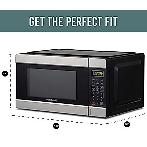 Farberware Countertop Microwave 1100 Watts, 1.3 cu ft - Microwave Oven With LED Lighting and Child Lock - Perfect for Apartments and Dorms - Easy Clean Stainless Steel