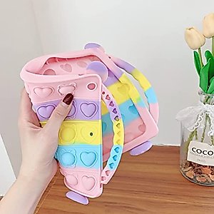 Case for Samsung Galaxy Tab A8 10.5 2021 X200/X205, Soft Silicone Rainbow Pattern Tablet Case with Lanyard with Built-in Foldable Kickstand Shockproof Cover Case