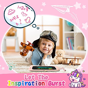 ORSEN 8.5 Inch LCD Doodle Board Tablet for Girls - Unicorn Drawing Pad for Kids 2-7 Years Old - Travel Toy Birthday Gift
