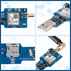 EC Buying SIM800C USB to GSM Module Quad-Band GSM/GPRS Wireless Module Integrated USB to Serial Chip GSM/GPRS 850/900/1800/1900MHz Support 2G/3G/4G Micro SIM Card/Bluetooth/SMS Data Transmission