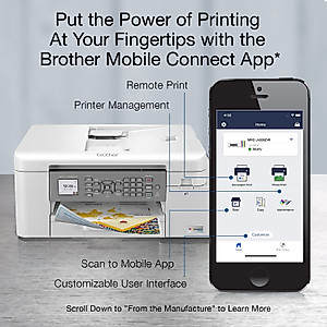 Brother MFC-J4335DW INKvestment Tank All-in-One Printer with Duplex and Wireless Printing Plus Up to 1-Year of Ink in-Box (Renewed)