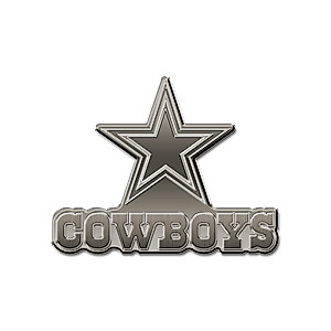 Rico Industries NFL Dallas Cowboys Antique Auto Emblem Antique Nickel Auto Emblem for Car/Truck/SUV