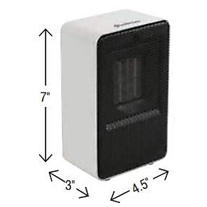 Comfort Zone CZ410RD Low Power 200 Watt Portable Ceramic Desktop Heater w/Fan, Red