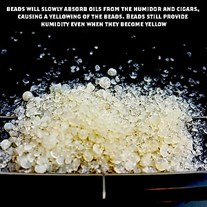 Humidor Humidity Beads | 8 oz (1/2 lb) Bag | Rock Solid 70% Humidity | Two Way Humidification | Better Than Gel | Protect 100s of Cigars | Never Needs Replacing | Perfect for Travel Cigar Humidors