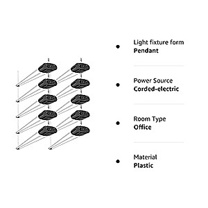 Bbounder 10 Pack Linkable LED Utility Shop Light, 4 FT, 48 Inch Fixture for Garage, 40W Equivalent 250W, 5000K Daylight, Surface + Suspension Mount, Florescent Light Fixture Replacement, Black