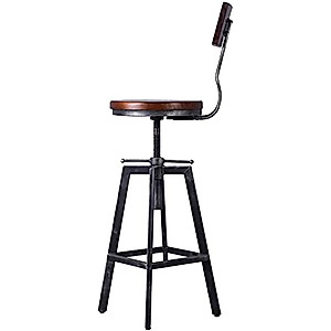 FUBIRUO 3 Piece Industrial Adjustable Bar Table Set, Kitchen Counter Height Dining Table with 2 Stools,Machinist Bar Table and Chairs Set, Bar Height Bistro Table and Swivel Pub Stools Pub Table Set