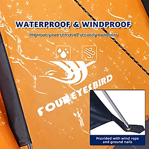 Arctic Lemmings Waterproof Single Backpack Tent with Camping Tarp, Camping Goods Set for Hiking, Outdoor Travel(Orange)