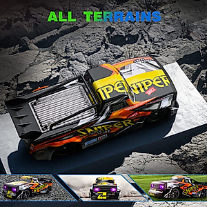 4DRC H4 Remote Control Car,High Speed RC Car for Kids Adults Toys, 2.4Ghz 4WD Drifting Racing Rc Cars Fast 30KM/H Monster Truck, All Terrain Off Road Truck,8 12 Gifts for Boys