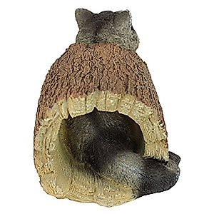 Design Toscano Bandit the Raccoon Indoor/Outdoor Garden Animal Statue, 7 Inches Wide, 10 Inches Deep, 7 Inches High, Handcast Polyresin, Full Color Finish
