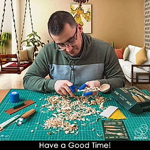 BeaverCraft, Wood Whittling Kit for Beginners DIY04 - Spoon Carving Kit - Wood Carving Whittling Hobby Kit for Adults and Teens - Wood Carving Hook Knife - Woodworking Tools - Spoon Carving Tools