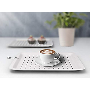 Bravi Kitchen 3PC Anti-Slip Food Serving Tray with Handles 17.9" + 15.7" + 13" Dinner Trays for Lap + Small Drink Tray | Breakfast Tray | Bed Tray | Food Tray | Lap Trays for Eating | Serving Trays