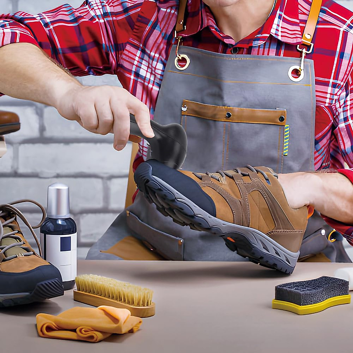 Electric Shoes Polishers, Shoe Cleaner Brush Buffer Kit Dust Portable Shiner Care Polisher Cleaning Brushes Mini Wireless Clean Machine Device Leather Polish Belts Sneakers Bags Sofa Home Car Seat