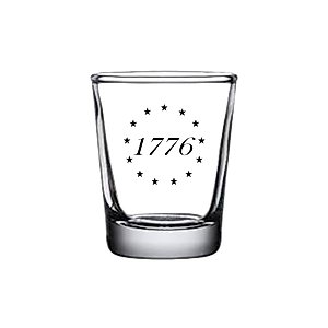 Rogue River Tactical Betsy Ross 1776 USA Flag Tattered Shot Glass Gift For Military Veteran or Patriotic American