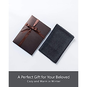 EURKEA 100% Cashmere Winter Scarf in Solid Colors with Gift Box for Women, Warm & Soft & Lightweight, Gift Ready