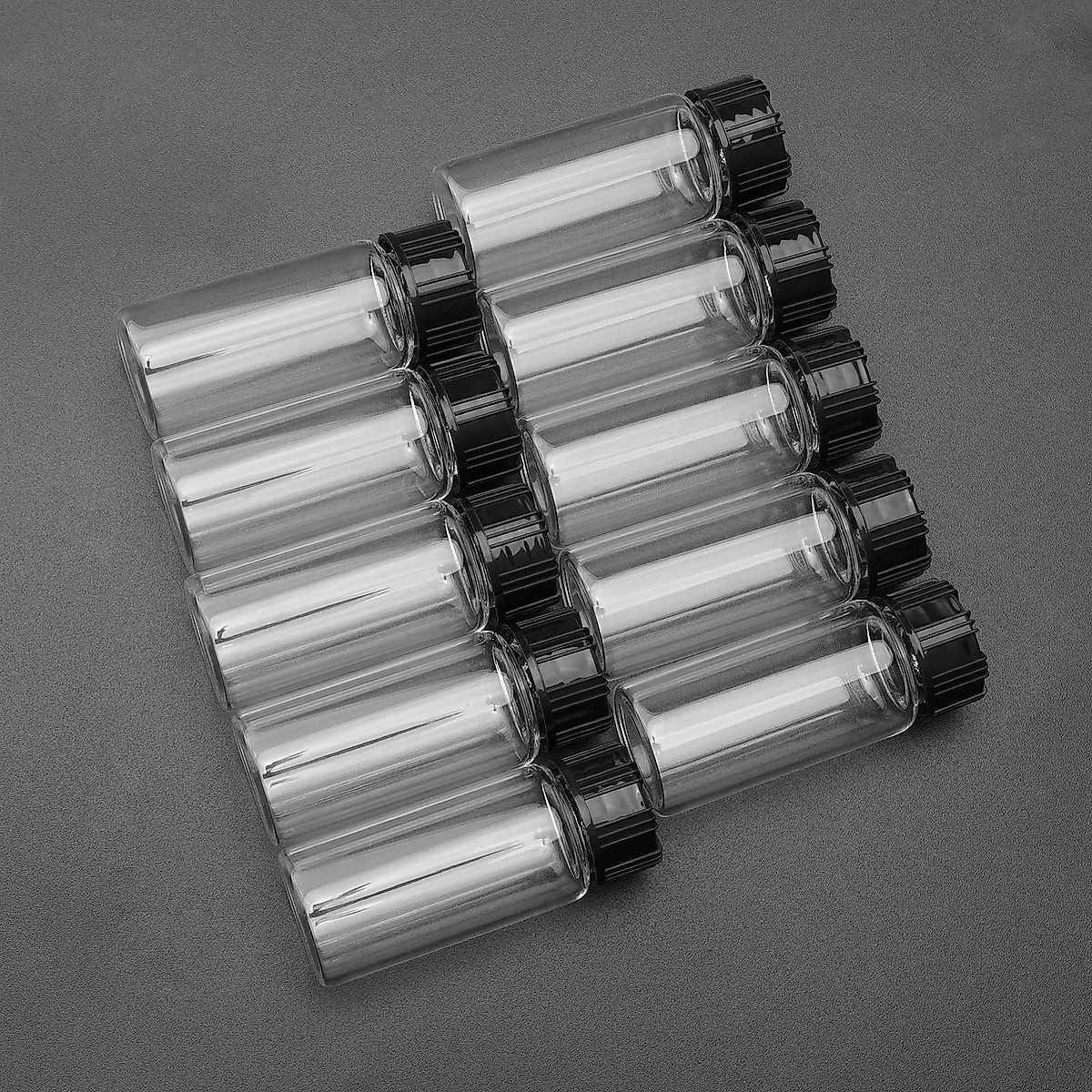 Newzoll 10ml Clear Glass Bottles for Essential Oils, Chemistry Lab Chemicals, Colognes & Perfumes (10 Pieces)