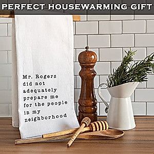 MAINEVENT Mr Rogers Dish Towel 18x24 Inch, Mr Rogers Towel, Funny Kitchen Towel Saying, Mr Rogers Neighborhood Friends Towel, Mr Rogers Kitchen Towel, Mr Rogers Tea Towel Good Mother Women