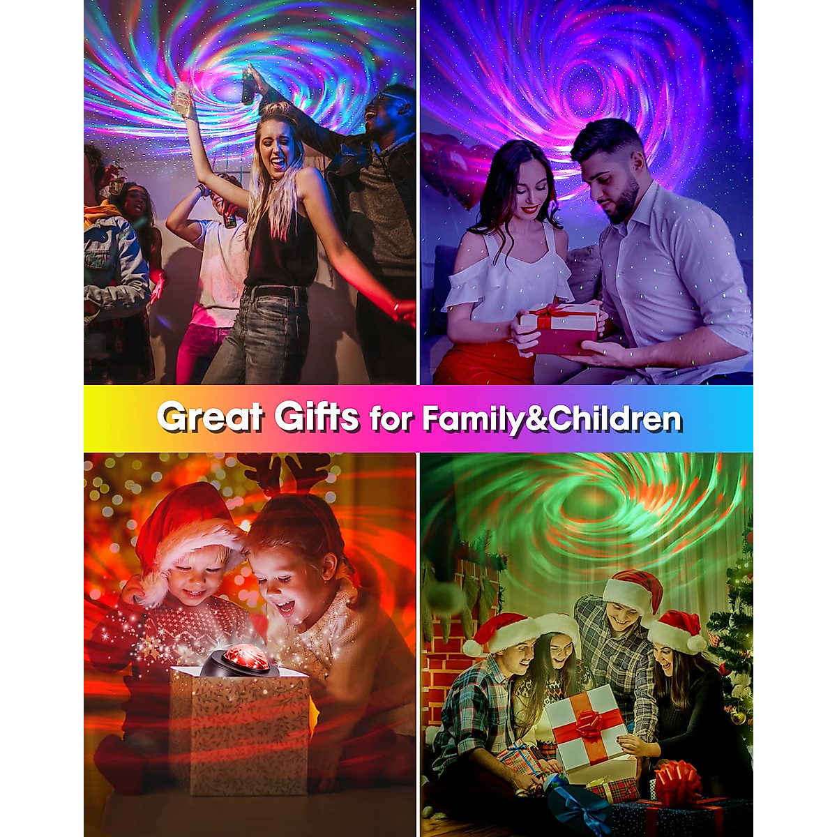 Star Projector Galaxy Projector, Happy Birthday Decorations Gift Night Light with Remote Nebula Starry Light Projector Twinkling Ceiling Stars Projection for Home Gaming Bedroom Kids Room Decor Light